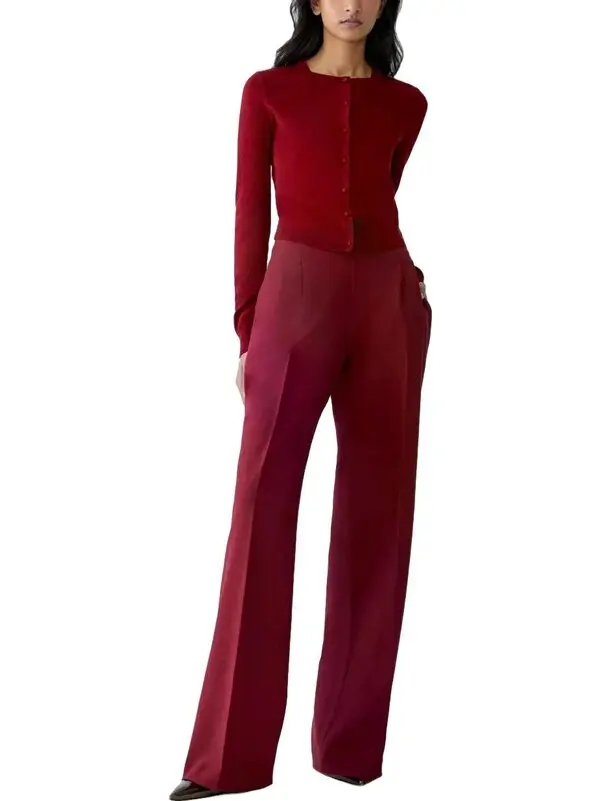Carolina Herrera Marisol Wide-leg Palazzo Pants - Red
