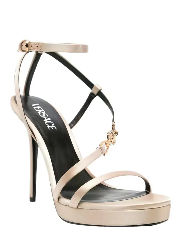 Versace Medusa Platform Sandals - Neutrals