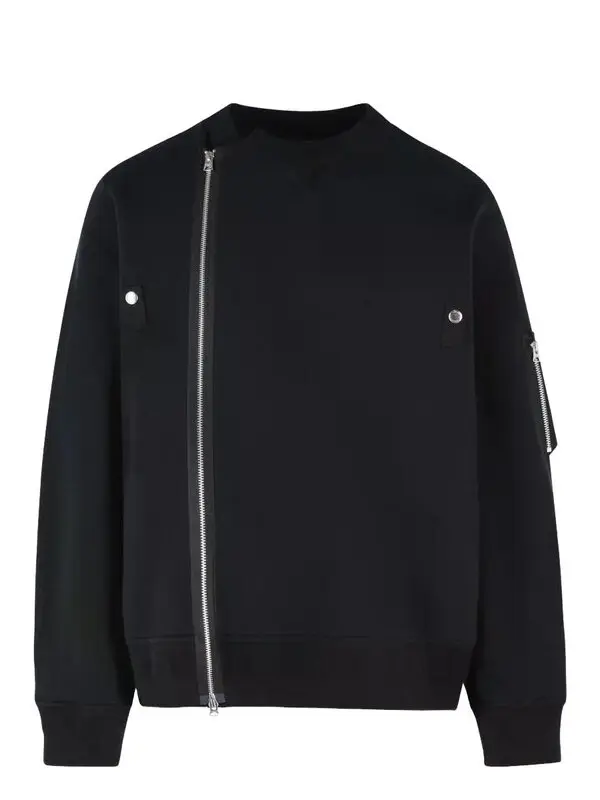Sacai Asymmetrical Zip Jacket - Black