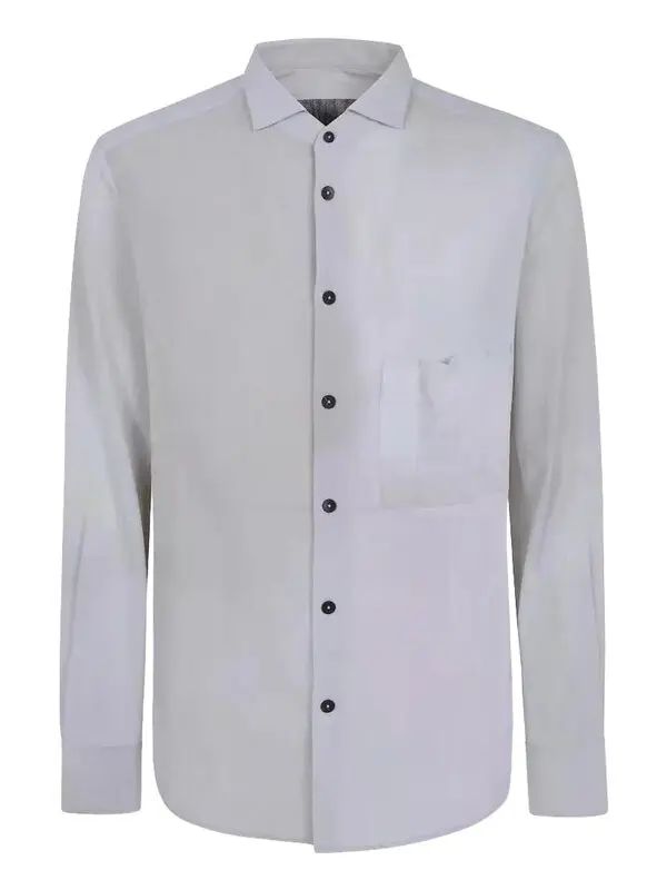ZIGGY CHEN Patch-pocket Cotton Shirt - Neutrals