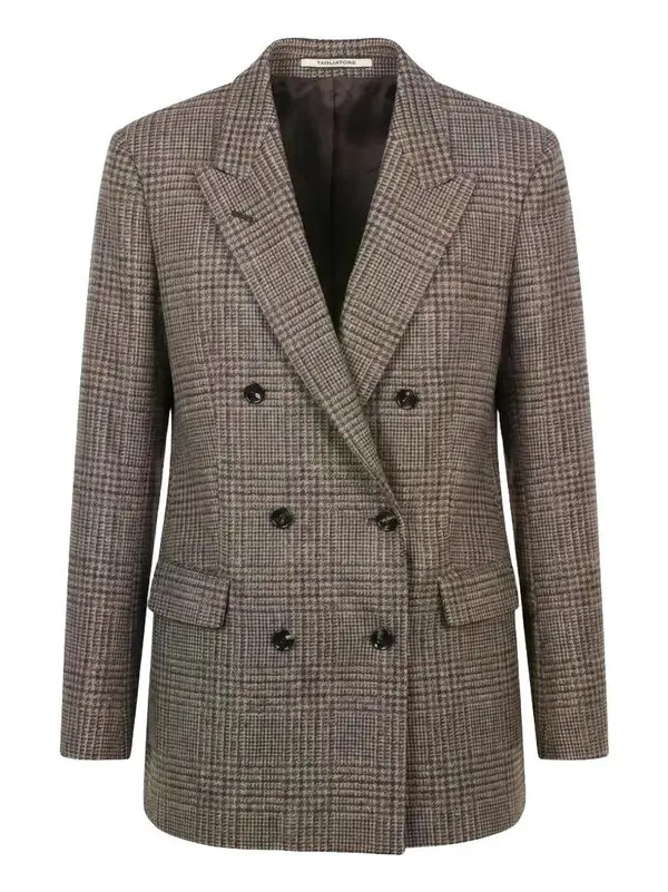 Tagliatore Jasmine Double-breasted Check-pattern Blazer - Brown