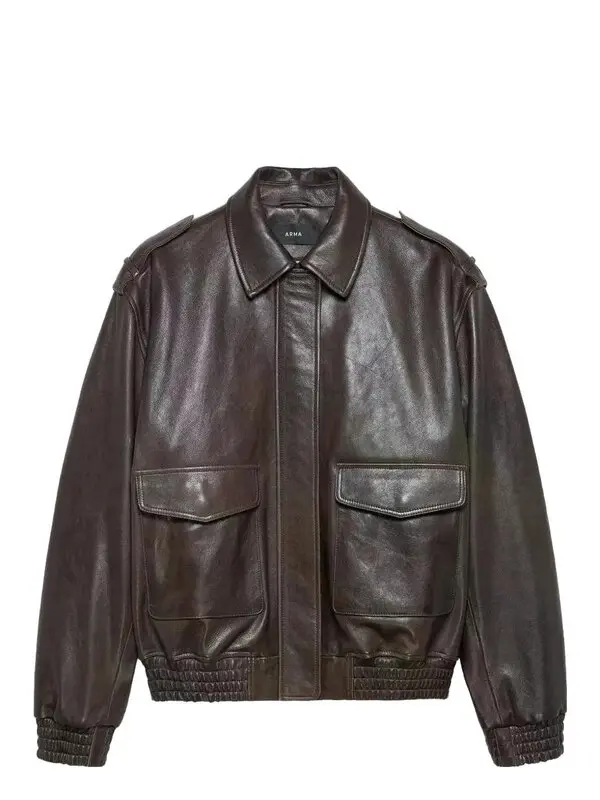 ARMA Flap-pocket Zip-up Jacket - Brown