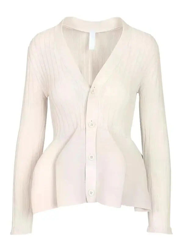 CFCL Pottery Peplum Cardigan - Neutrals