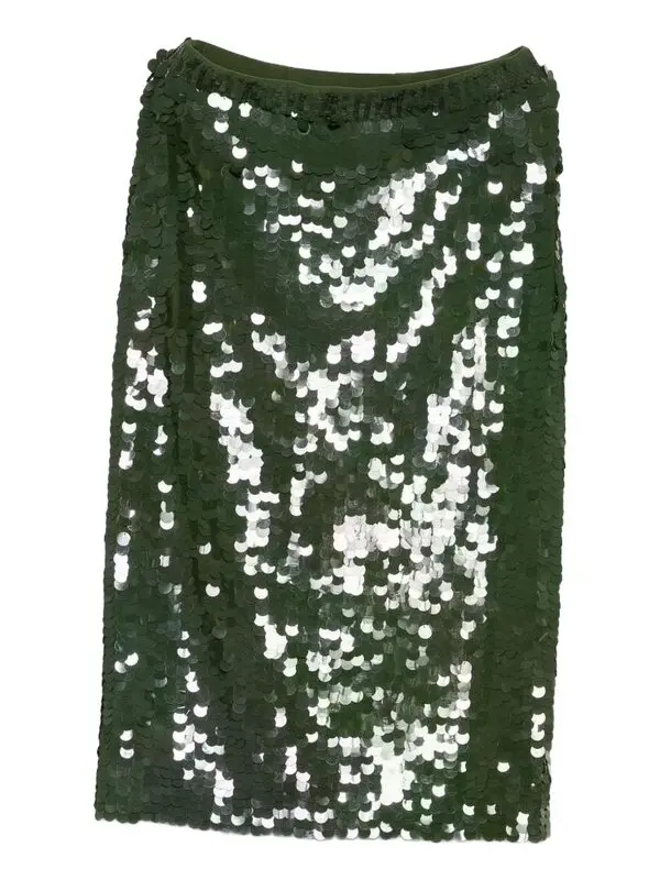 P.a.r.o.s.h Embellished Midi Skirt - Green