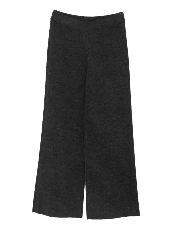 P.a.r.o.s.h Fine-knit Wide-leg Trousers - Grey