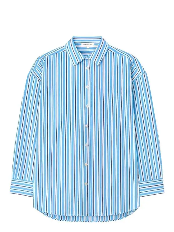 THE FRANKIE SHOP Oana Cotton Padded Shirt - Blue