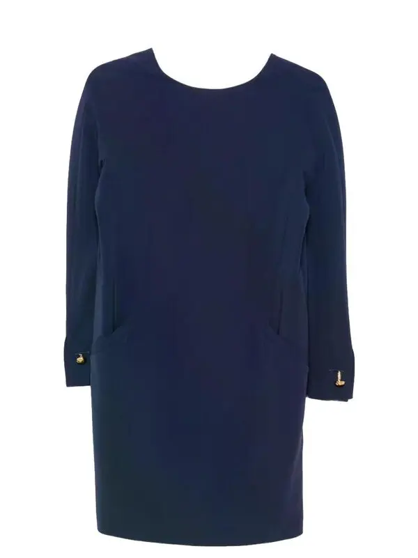 Max Mara Button-cuff Mini Dress - Blue
