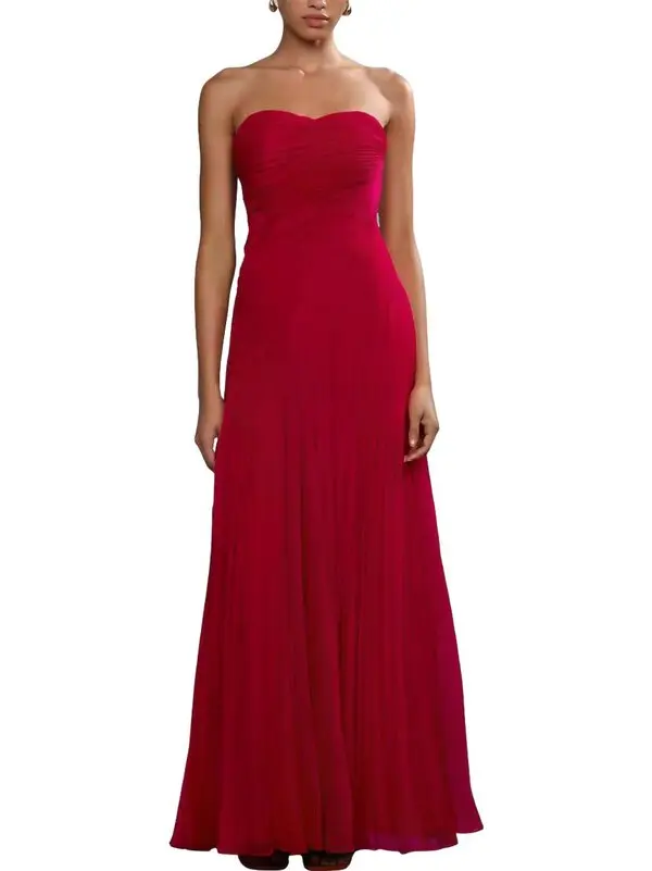 AMUR Elea Strapless Gown - Red