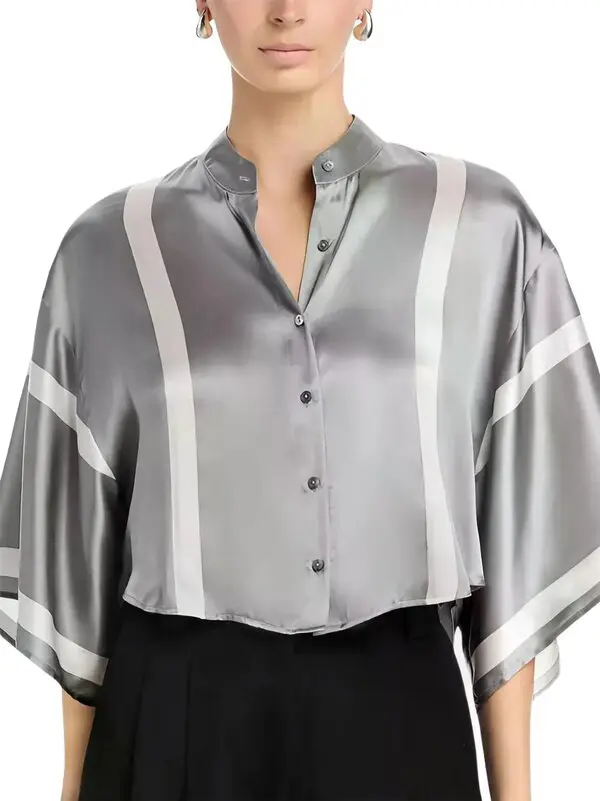 L'Agence Dru Silk Blouse - Grey