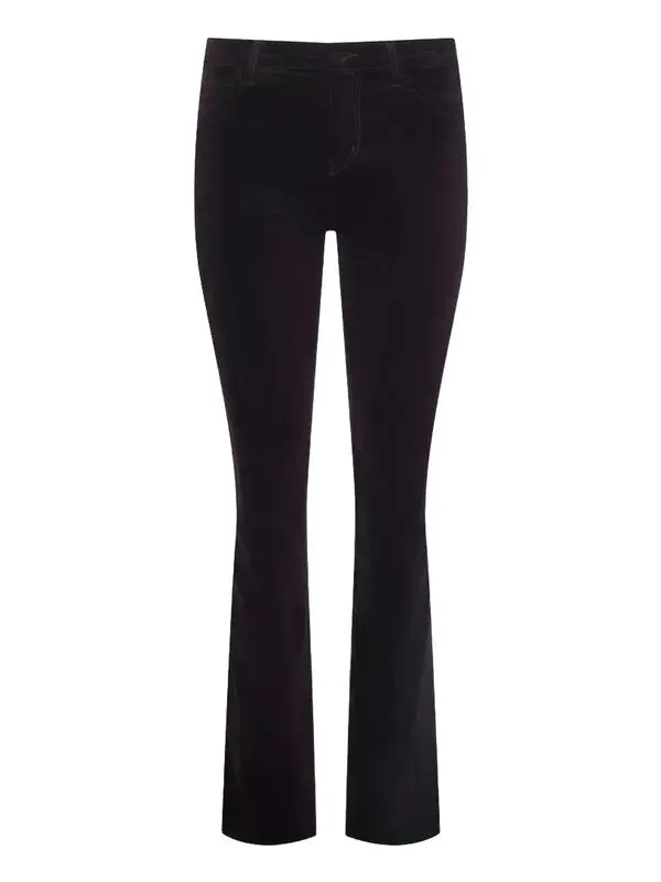 L'Agence Stevie Straight-leg Jeans In Velvet - Purple