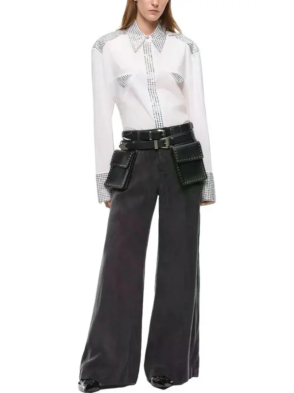 Pinko Embellished Poplin Western Shirt - White