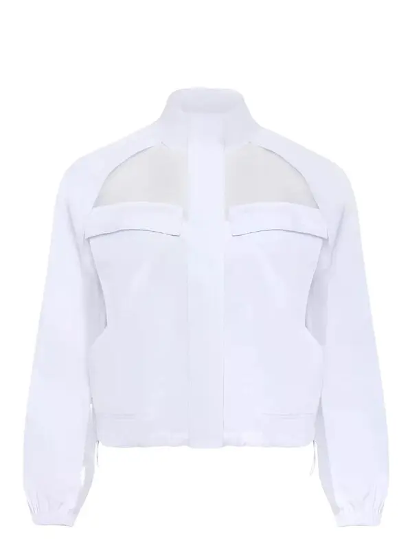 Anatomie Crystal Organza-panelled Jacket - White