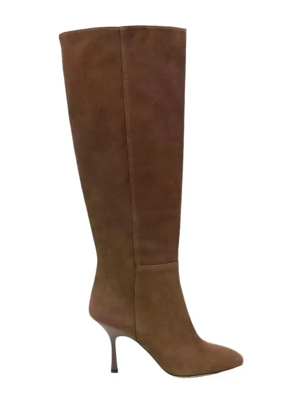 STUART WEITZMAN Madison Pointed Toe Stiletto High Heel Boots - Brown