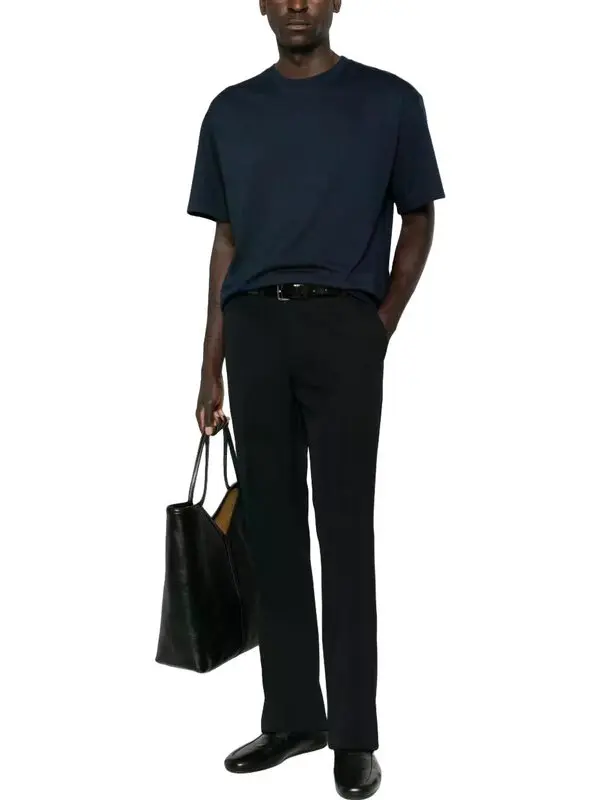 Saint Laurent Logo-patch T-shirt - Blue