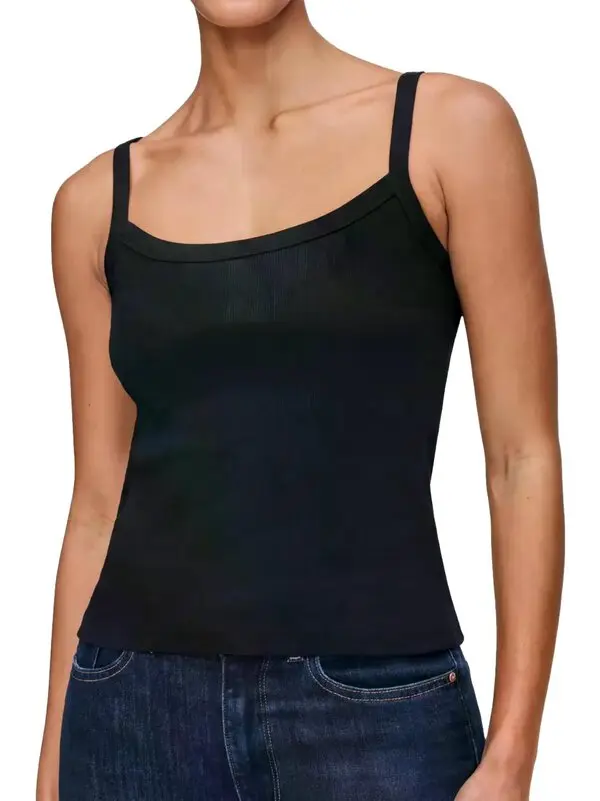 DL1961 Ribbed Knit Tank Top - Black