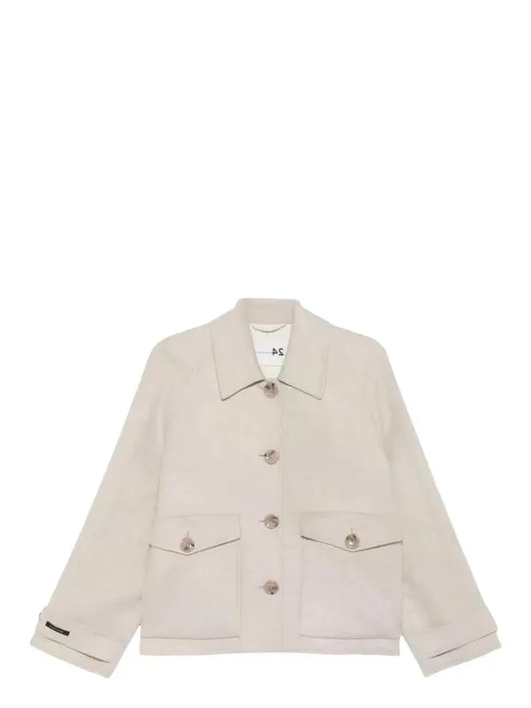 MANZONI 24 Button-up Patch-pocket Jacket - Neutrals