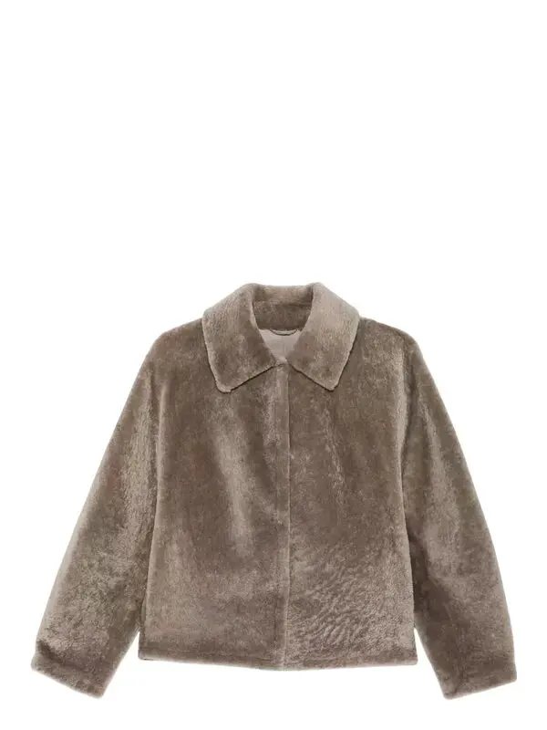 MANZONI 24 Shearling-finish Collared Jacket - Grey