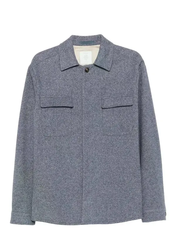 Eleventy Flap-pocket Shirt Jacket - Blue