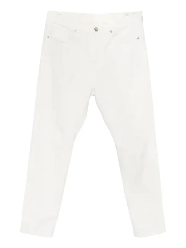 Eleventy Straight-leg Trousers With Classic Five Pockets - White