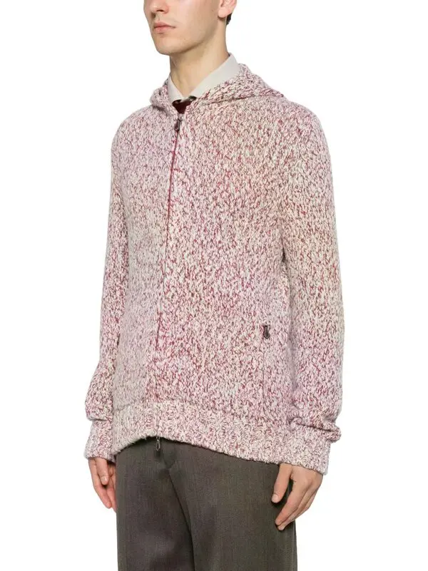 Eleventy Zip-up Hooded Cardigan - Red