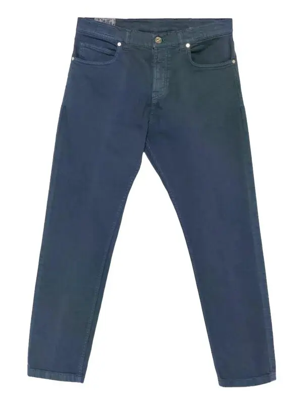 Eleventy Five-pocket Straight-leg Trousers - Blue
