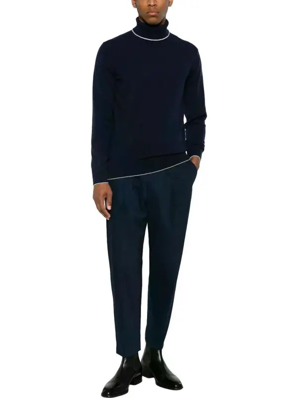 Eleventy Cashmere Roll Neck Sweater - Blue