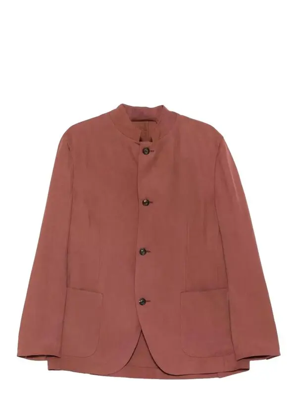 Eleventy Mandarin-collar Buttoned Jacket - Brown