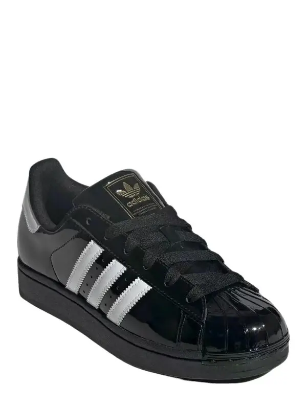Adidas Superstar Patent Leather Sneakers - Black