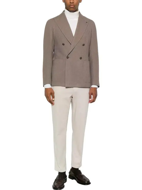 Eleventy Slim-fit Chino Trousers - Neutrals