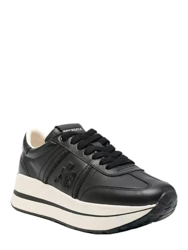 Premiata Bethcoin Leather Sneakers - Black