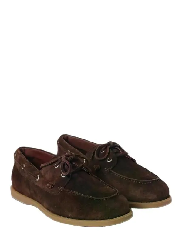 Etro Paisley Print Boat Shoes - Brown