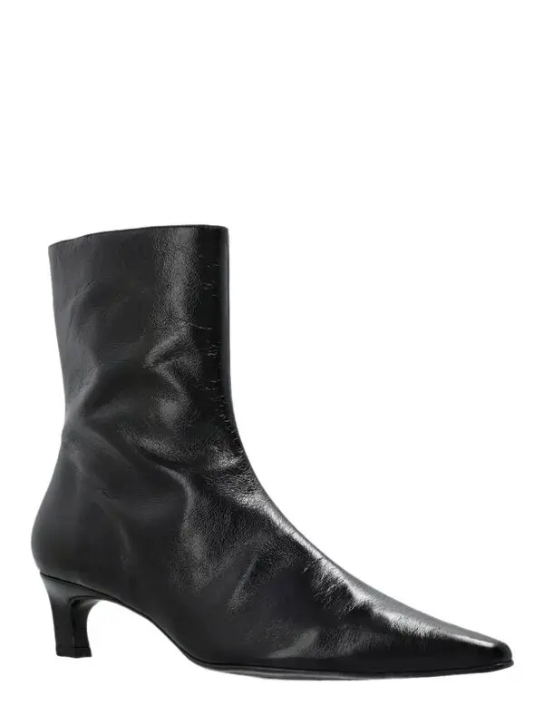 ALOHAS Ambar Rift Leather Ankle Boots - Black