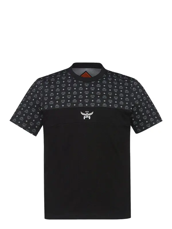Mcm Monogram Print T-shirt - Black