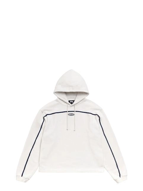 StÜssy Oval Pullover Hoodie With Contrast Piping - Stone
