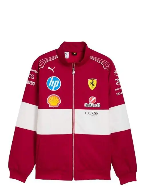 PUMA Scuderia Ferrari 2025 Team Racing Jacket - Dark Cherry