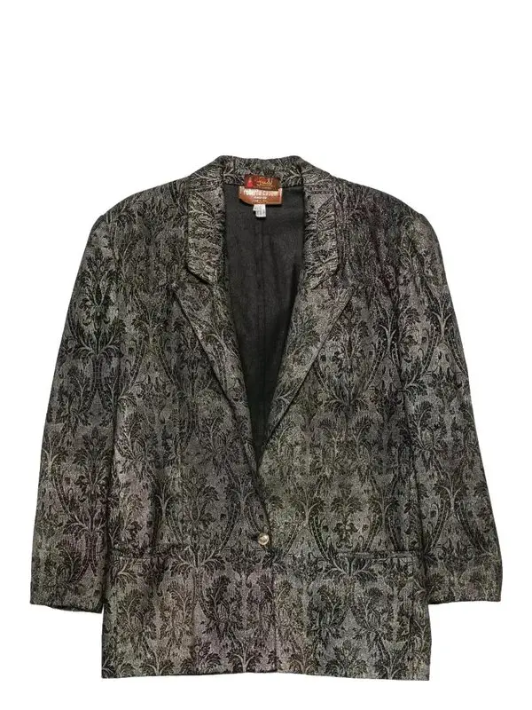 Roberto Cavalli 1980s Damask-print Blazer - Grey