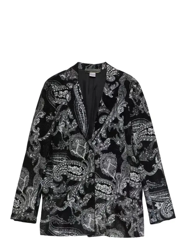 Roberto Cavalli 1970 Paisley-print Blazer - Black