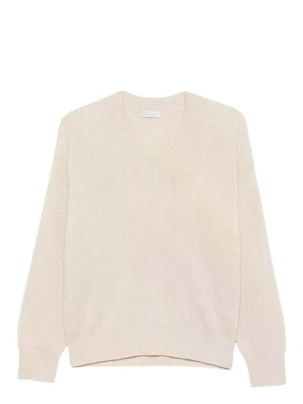 Brunello Cucinelli V-neck Sweater - Neutrals