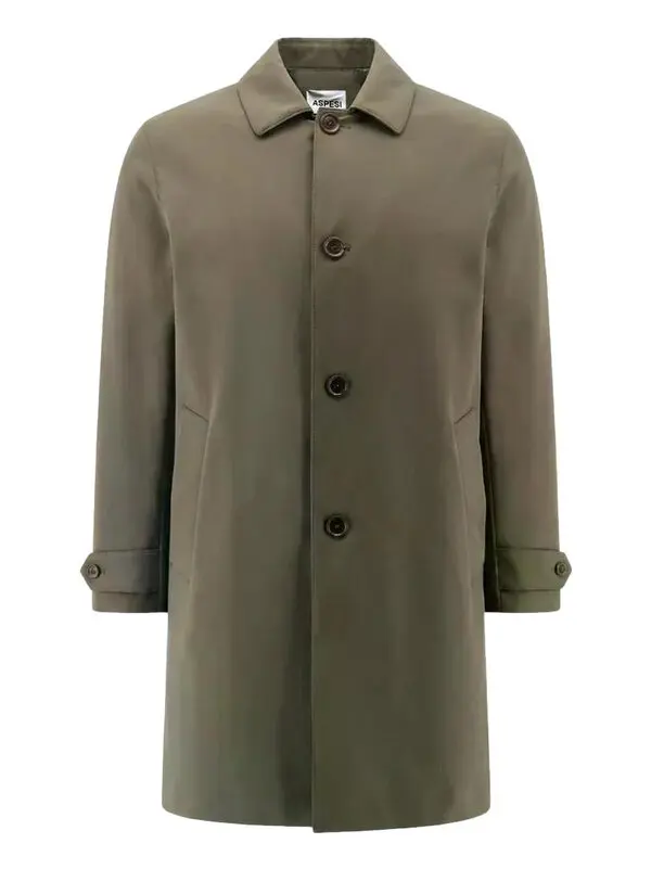 Aspesi Button-fastening Long-sleeve Coat - Green