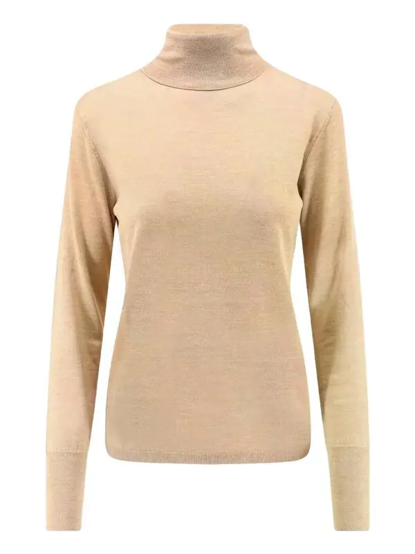 Aspesi Fine Knit Roll Neck Long Sleeve Top - Neutrals