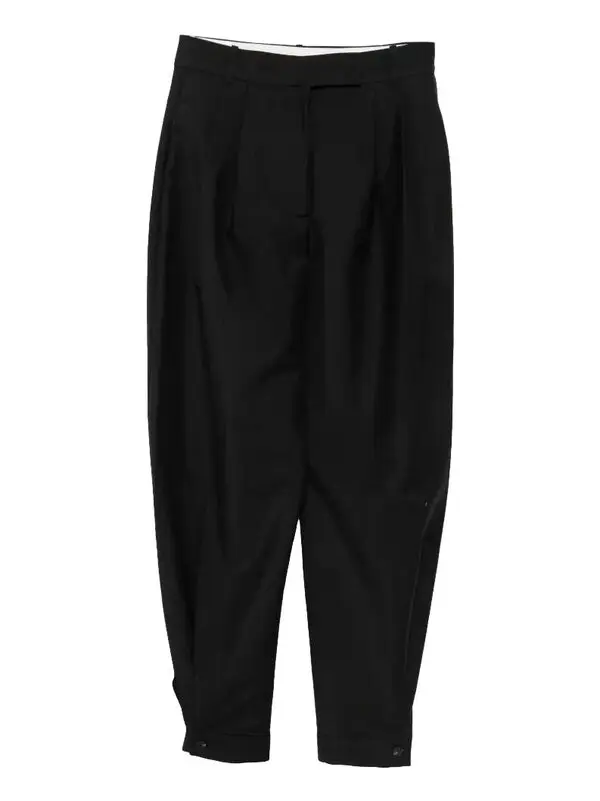 RÓHE Pleated Button-cuff Trousers - Black