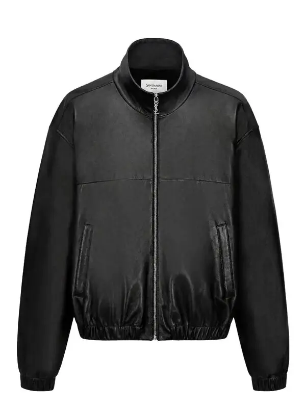 Saint Laurent Cassandre Lambskin Jacket - Black