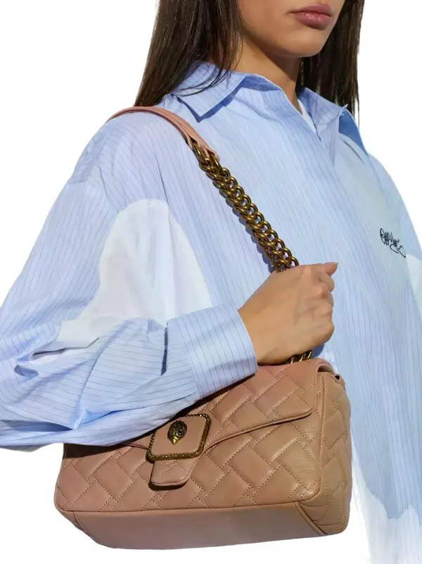 Kurt Geiger Pimlico Quilted Leather Shoulder Bag - Pink