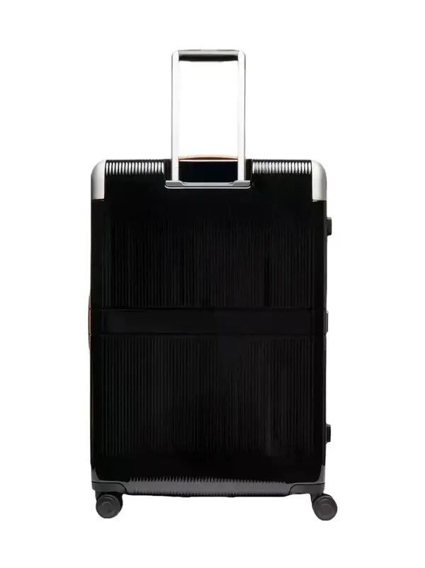 LANCEL Ridged Luggage With Logo Plaque - Black