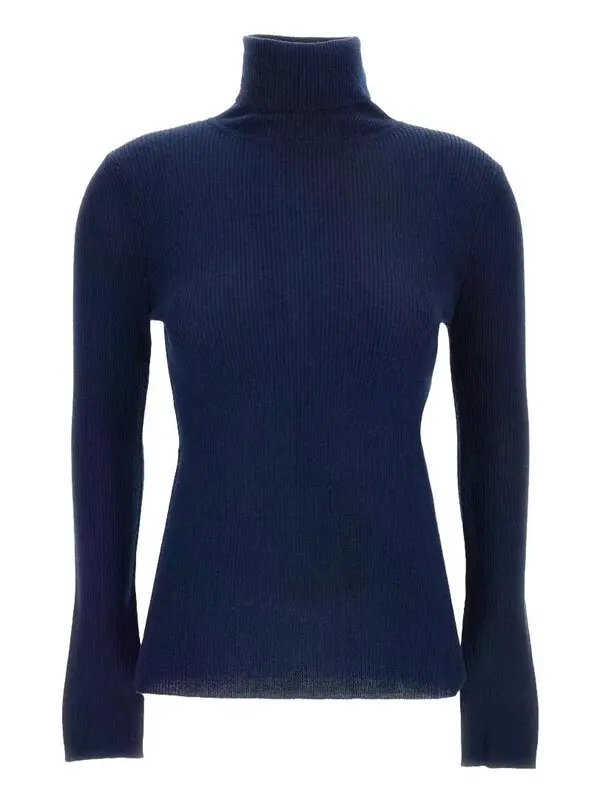 IRIE' Irie Ribbed Knit Roll Neck Sweater - Blue