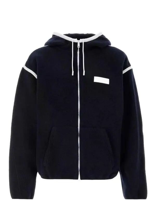 Givenchy Piped Wool Zip-up Jacket - Blue