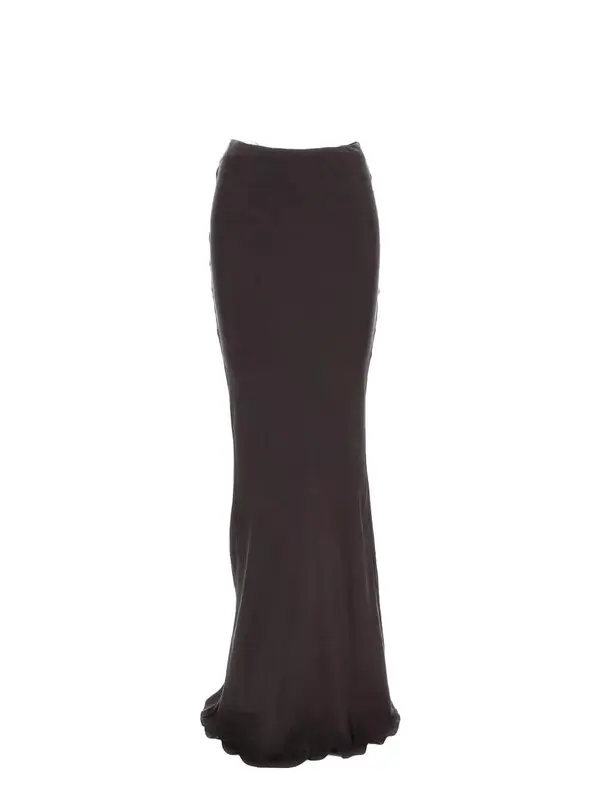 Andamane Ruched Floor-length Maxi Skirt - Red