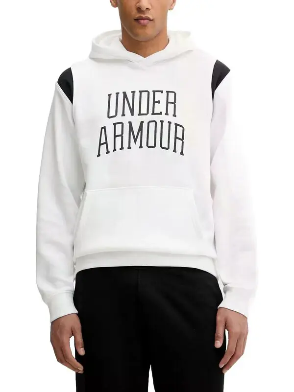 Under Armour Rival Logo-print Panelled Hoodie - White