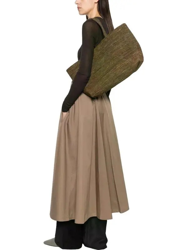 SOPHIE DIGARD Woven Raffia Tote Bag - Brown
