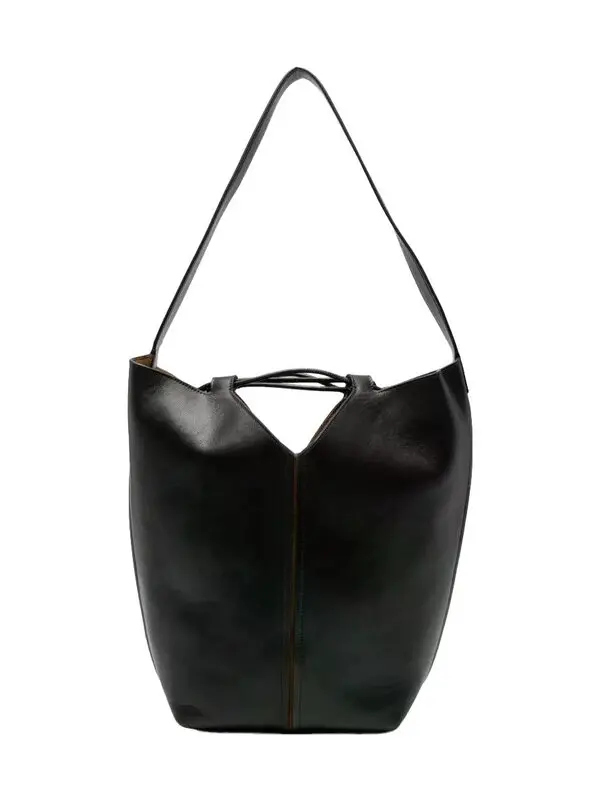 Hereu Riba Leather Bucket Bag - Black